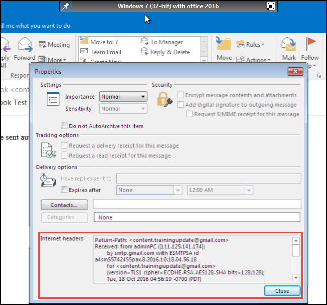 Examine Analyse Outlook Email Header Step By Step Tutorial